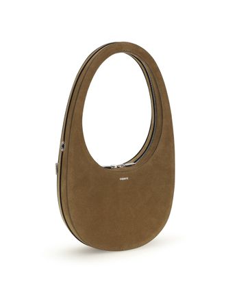 Coperni Womens Swipe Shoulder Bag Brown Calf Leather Bos Taurus