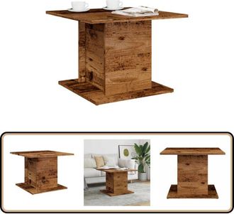 vidaXL Vidaxl - Couchtisch Altholz-Optik 55,5x55,5x40 cm Holzwerkstoff