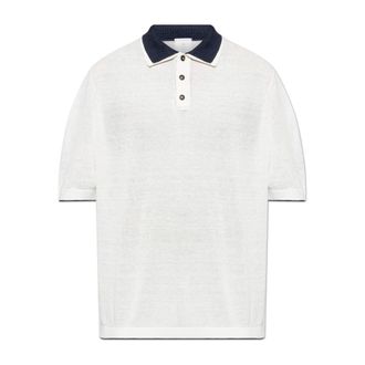 Eleventy Leinen-Polohemd - - Tops - Herren - Wei&szlig; - L