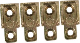 NUOBESTY 4 Stück Fensterriegel Fensterschloss Teilplatte Schließblech Ersatzschlösser Fensterschließblech Schiebeschloss Fensterschloss Schließblech Schlüssel 