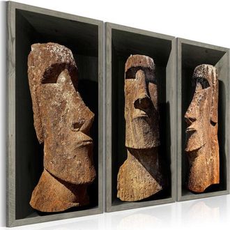 Paris Prix Paris Prix - Tableau Imprimé Moai Easter Island 80 x 120 cm