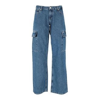 Calvin Klein Jeans Baggy Cargo Jeans mit niedriger Taille - - Jeans - Damen - Blau - W27