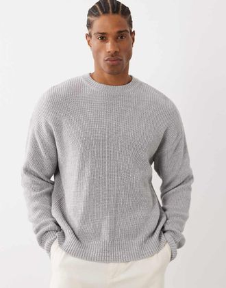 Cotton On Pull ras de cou coupe carr&eacute;e - Gris