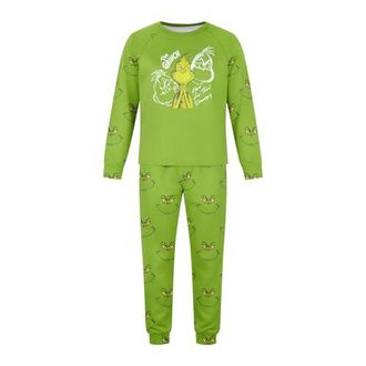 Generic Le Grinch Pyjama Noel Famille De Grinch Enfant Coton The Couple Ensemble Noël Adulte Homme Vetement Femme Garcon Costume Bebe Assorti Hiver Chaud Et D
