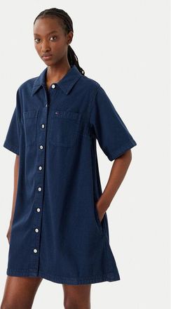 Tommy Jeans Jeanskleid DW0DW22847 Dunkelblau A-Line Fit
