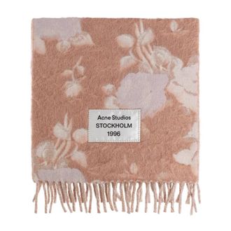 Acne Studios Logo Scarf - - Accessories - unisex - Rosa - ONE SIZE