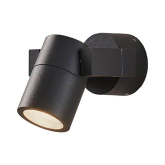 Lucande Au&szlig;enleuchte Kavuna (spritzwassergesch&uuml;tzt (Modern) in Schwarz aus Aluminium (1 flammig, GU10) - Au&szlig;enstrahler f&uuml;r Garten Terasse Balkon & Haus