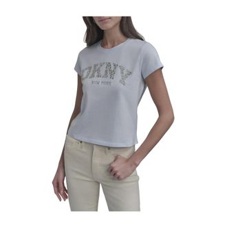 DKNY Klassisches Rundhals T-Shirt - - Tops - Damen - Blau - S