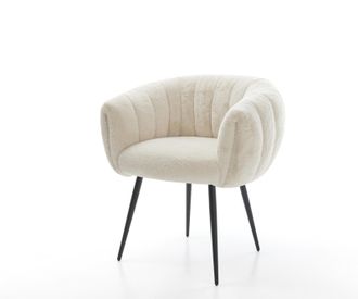 DELIFE Esszimmerstuhl Jada-Flex Pl&uuml;sch Creme-Wei&szlig; 4-Fu&szlig; konisch Schwarz Taschenfederkern, Esszimmerst&uuml;hle