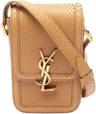 Saint Laurent Pre-owned Sac bandouli&egrave;re Solferino Mini - Femme - Pre-owned - Beige - Taille: ONE Size