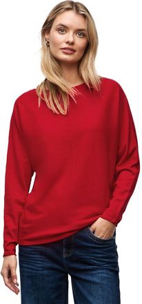 Street One Damen 3015504 Basic Dolman Pullover, Racing red, 40