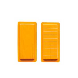 Ibili 793501 Nugatform-Set glatt/geriffelt 2-teilig, Kunststoff, orange, 23 x 10 x 2 cm, 2-Einheiten