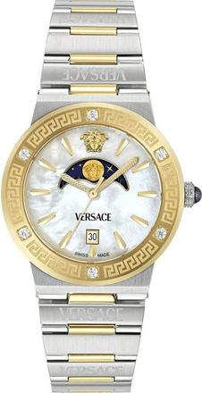 Versace Greca Logo Mondphase Diamant - - Accessories - Damen - Grau - ONE SIZE