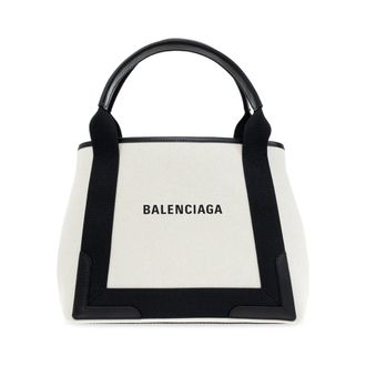 Balenciaga Navy Small Cabas Bag - - Bags - Damen - Beige - ONE SIZE