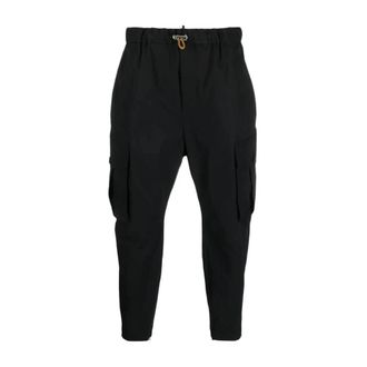 Dsquared2 Tapered Stoffhose mit Kordelzug - - Trousers - Herren - Schwarzk - M