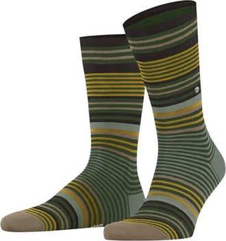 Burlington Stripe M So laine fantaisie 1 paire, Chaussettes Homme, Vert Asparagus 7045, 40-46