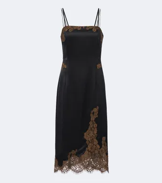 Dorothee Schumacher Robe nuisette en satin &agrave; dentelle