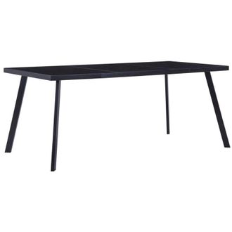 vidaXL Esstisch Schwarz 160 x 80 x 75 cm Hartglas Vidaxl