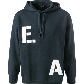 Emporio Armani Herren Hoodie blau unifarben