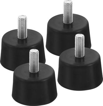 SOLUSTRE DONFAMDS 4 St&uuml;ck Verstellbare Gummif&uuml;&szlig;e f&uuml;r M&ouml;bel Sto&szlig;d&auml;mpfende M&ouml;belbeine mit Gewindeschraube rutschfeste und Kratzsch&uuml;tzende Leveler f&uuml;r Tische St&uuml;h