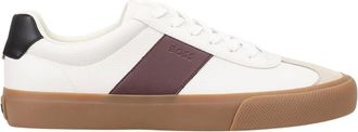 HUGO BOSS Homme, Chaussures, Blanc, Taille: 44 EU Baskets en similicuir martel&eacute;