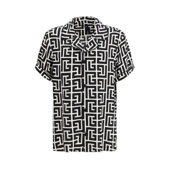 Balmain Homme, Chemises, Multicolore, Taille: XL Viscose Top Sleepwear