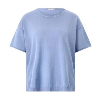 Rosso35 Oversized Shirt aus Baumwolle mit Stilvollen Details - - Knitwear - Damen - Blau - S