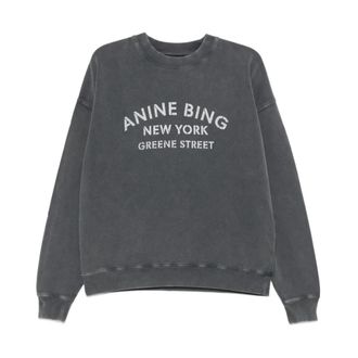 Anine Bing Femme, Sweatshirts et sweats &agrave; capuche, Noir, Taille: 38 FR Miles New York SweaT-shirt
