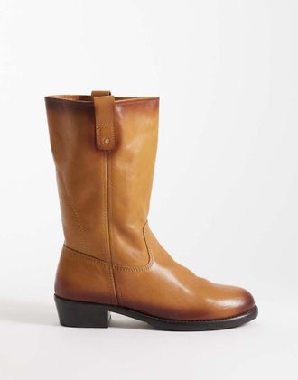Bronx Rho-deo - Bottines souples en cuir - Moutarde-Marron