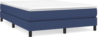 vidaXL vidaXL Bettgestell Blau 140 x 200 cm Stoff