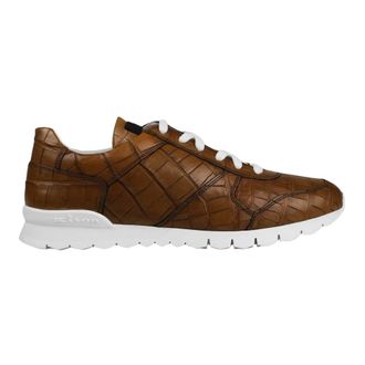 Kiton Homme, Chaussures, Brun, Taille: 43 EU Crocodile Leather Baskets