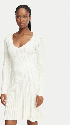 Guess Strickkleid W6BK31 Z1443 Creme Regular Fit