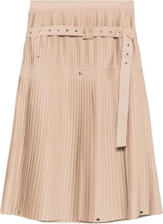 Rokh jupe ceinturée à design plissé - Tons neutres