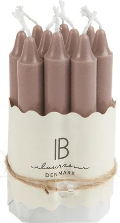 Ib Laursen d&uuml;nne Stabkerzen malva im Set