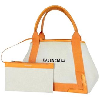 Balenciaga Sac Cabas Pre-owned en Toile - Femme - Pre-owned - Orange - Taille: ONE Size