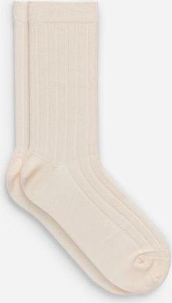 Arket Gerippte Socken Aus Seidenmischung -Wei&szlig;
