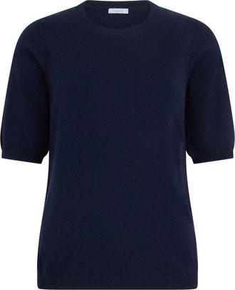 Malo Femme, Pulls, Bleu, Taille: 44 FR Pull en cachemire &agrave; manches courtes