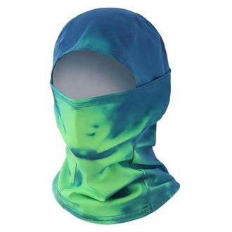 Generic Cagoule unisexe r&eacute;active &agrave; la chaleur, masque chauffant dhiver pour homme, masque de ski pour temps froid, changement de couleur, Bleu &agrave; vert, taille 