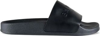 Balmain Loafer - Black Slides With Embossed Logo Band - Gr. 39 (EU) - in Schwarz - f&uuml;r Damen