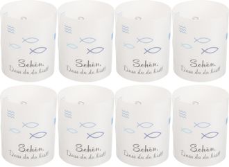 Holibanna 8 St&uuml;ck Teiliges Kunststoff kerzenschirm Dekorativer Teelichthalter Zylinderschutz f&uuml;r Kommunion Tischdeko Tropfsicher Geeignet f&uuml;r Hochzeit Fest und 