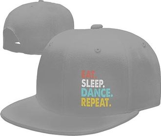Generic Manger-Dormir-Danser-Recommencer Homme Femme Strapback Cap R&eacute;glable Snapback Chapeau Mode Chapeaux Pare-Soleil pour Trucker Hip Pop Sport
