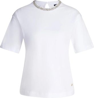 Joop Femme, Tops, Blanc, Taille: 40 FR T-shirt Orn&eacute; de Cristaux