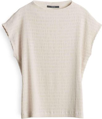 someday Damen Kurzarmshirt | Keala Regular Jerseyshirt mit Gerippter Textur Natural Glaze, 42