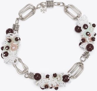 Tory Burch Damen Large Runway Beaded Necklace