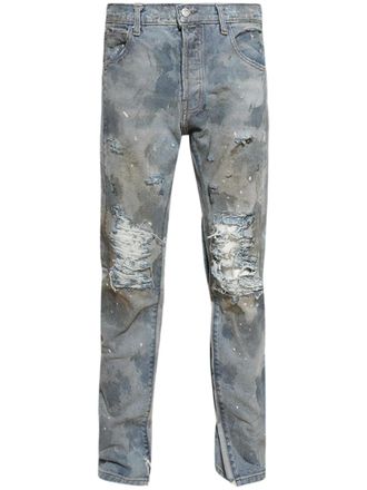 RRR123 Repented Tapered-Jeans - Blau