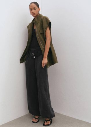 Mango Ballonhose mit elastischem Taillenbund schwarz - Damen - XS - MANGO