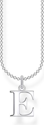 Thomas Sabo Thomas Sabo Damen Halskette Buchstabe E silber 925 Sterlingsilber, 38-45 cm Länge