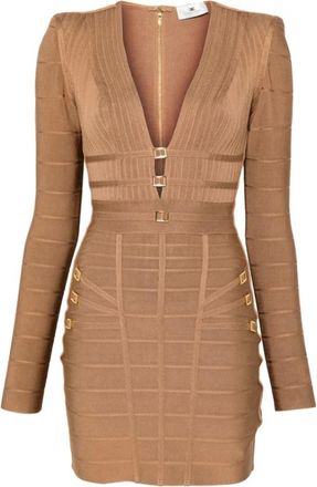 Elisabetta Franchi Femme, Robes, Brun, Taille: 42 FR Dress