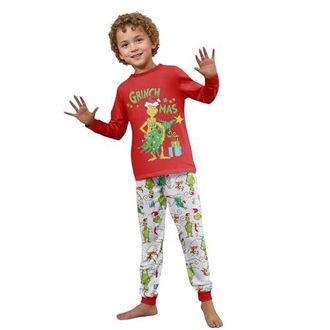 Generic Le Grinch Pyjama Noel Famille De Grinch Assorti Coton Garcon Pull Hiver Deguisement Bebe Homme Enfant Ensemble Couple Adulte Noël Costume The Vetement