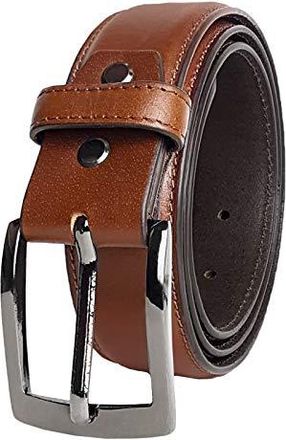STILORD Dean Ceinture Hommes Cuir Vintage Ceinture Business pour Pantalon et Jeans Boucle dÉpine Ceinturon Cuir Véritable, Couleur:Cognac Marron, taille:105